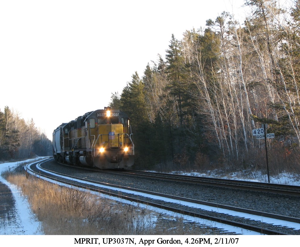 UP's MPRIT running on borrowed rail